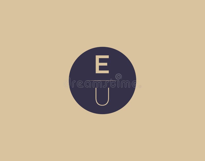 EU Letter Modern Elegant Logo Design Vector Images Stock Vector ...