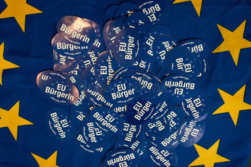 Eu logo sticker on flag stock photo. Image of flag, europa - 140331230
