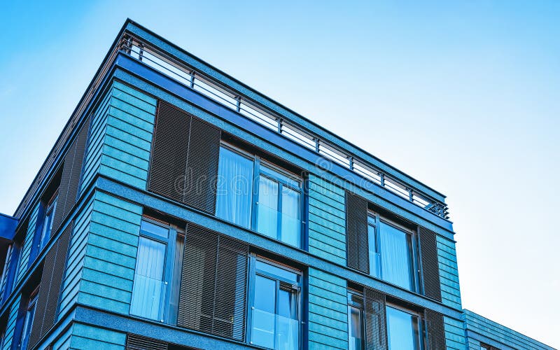 Modern Flat Apartment Building Real Estate Outdoor Architecture Stock ...