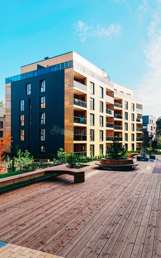 EU Pine Tree at Architectural Complex of Residential Building Stock ...