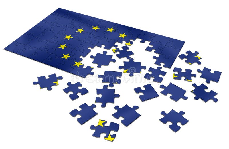 EU puzzle stock illustration. Illustration of unfinished - 339591