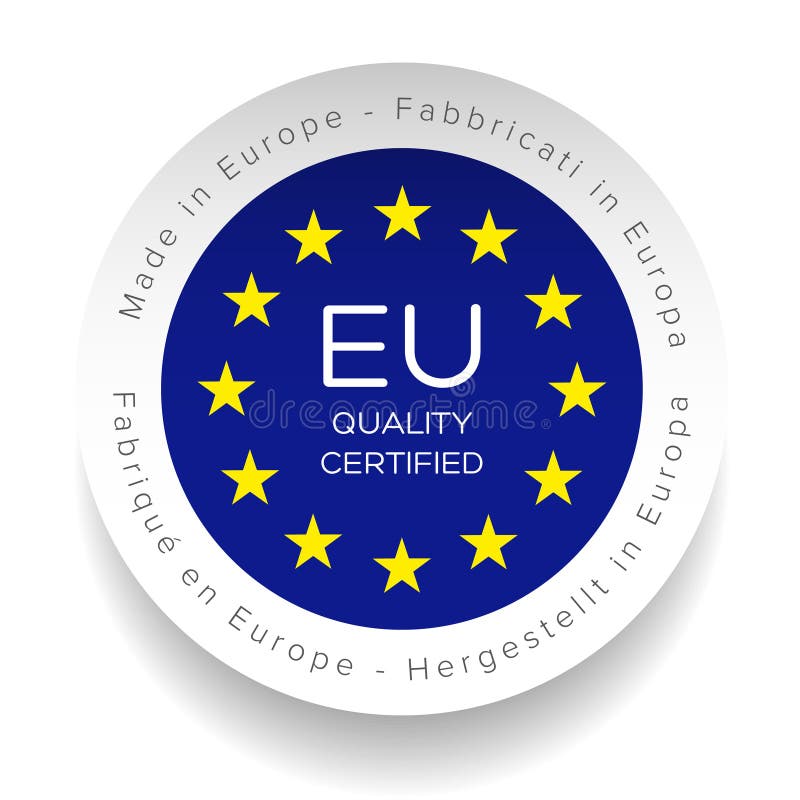 Eu Quality Certified logo stock vector. Illustration of button - 92776155