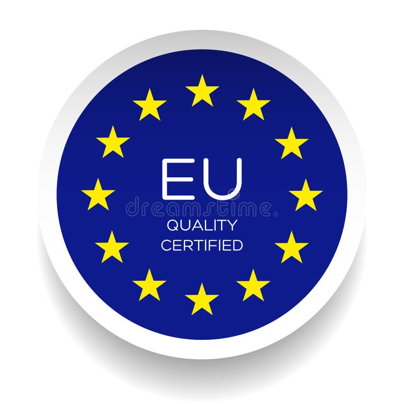 Eu Quality Certified logo stock vector. Illustration of badge - 92776194