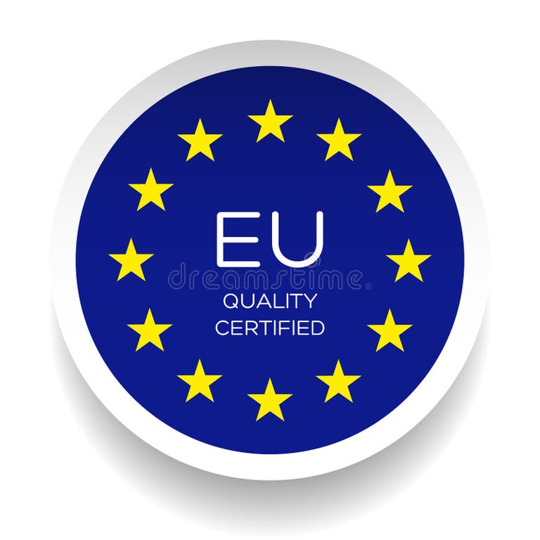 Eu Quality Certified logo stock vector. Illustration of badge - 92776194