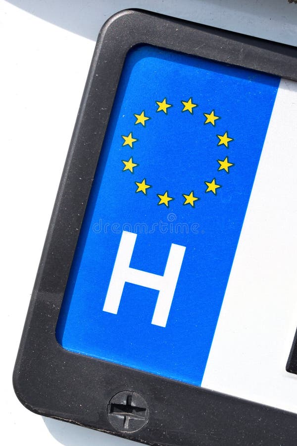 EU registration plate - H stock image. Image of europe - 75413225