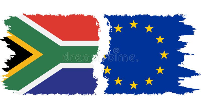 EU and South Africa Grunge Flags Connection Vector Stock Vector ...