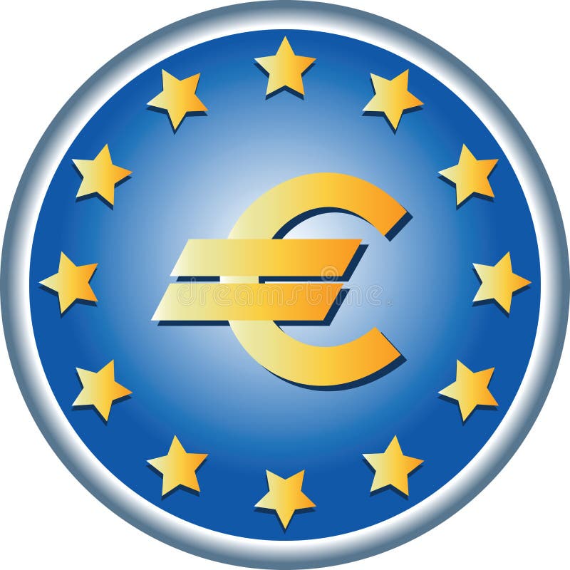 EU-Symbole Rundes Emblem vektor abbildung. Illustration von kurs - 86296090