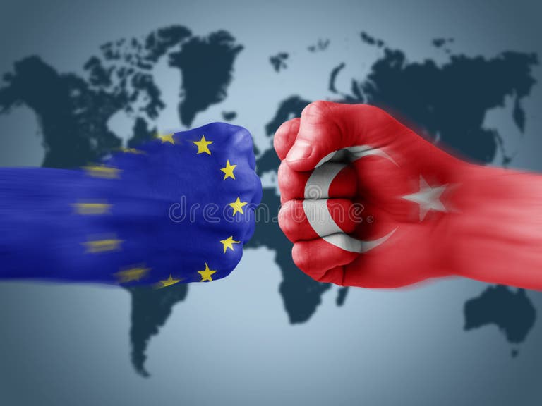 EU x Turkey stock image. Image of boxing, fight, duel - 85825937