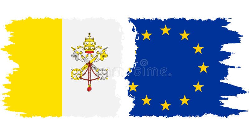 EU and Vatican Grunge Flags Connection Vector Stock Vector ...