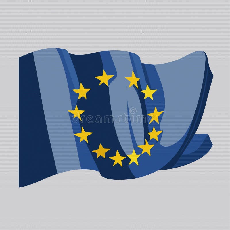 Eu Wave European Union Flag Illustration Vector Stock Vector ...