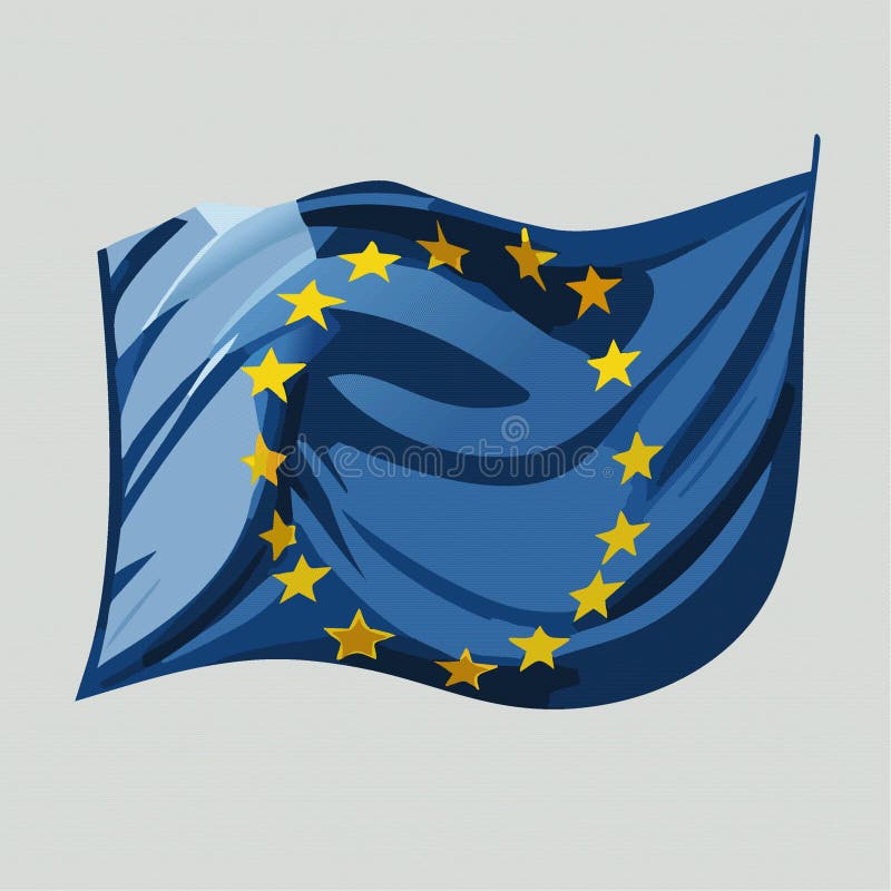 Eu Wave European Union Flag Illustration Vector Stock Vector ...