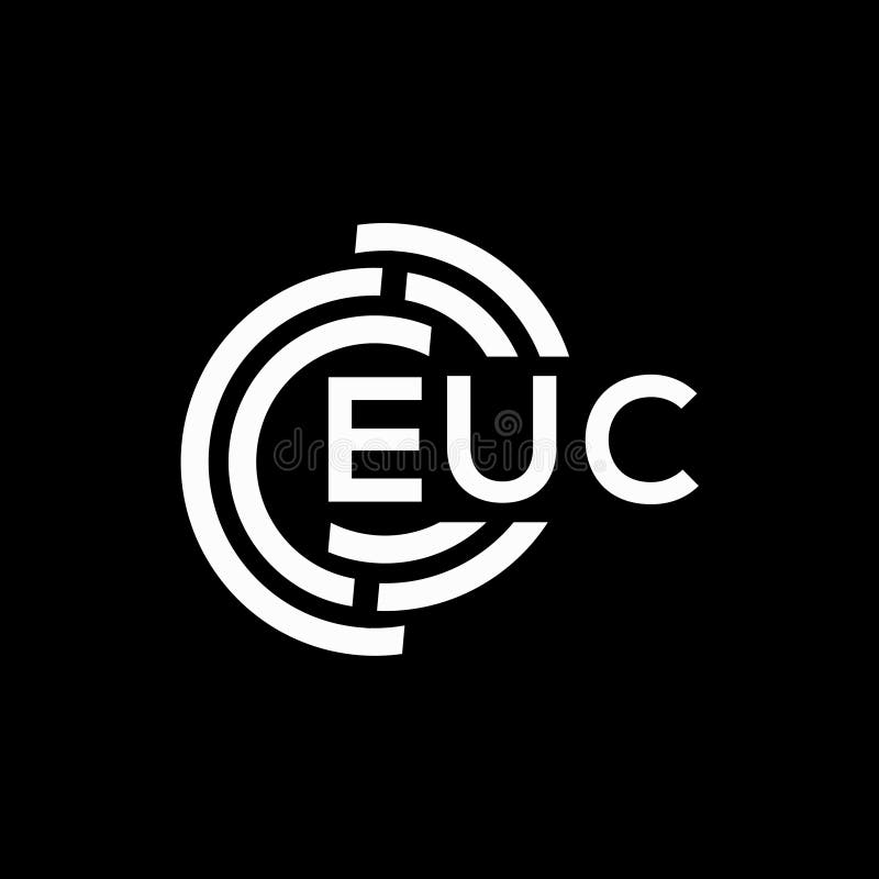 EUC Letter Logo Design on Black Background. EUC Creative Initials ...