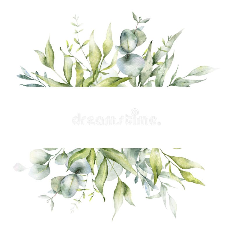 Eucalyptus Frame Watercolor, Floral Frame, Greenery Frame, Floral ... Eucalyptus Frame Watercolor, Floral Frame, Greenery Frame, Floral ...
