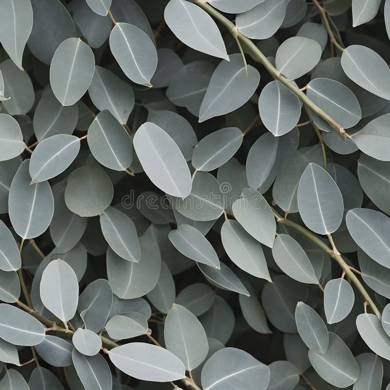 Eucalyptus Elegance: a Minimalist Marvel. Seamless Pattern. Stock ...