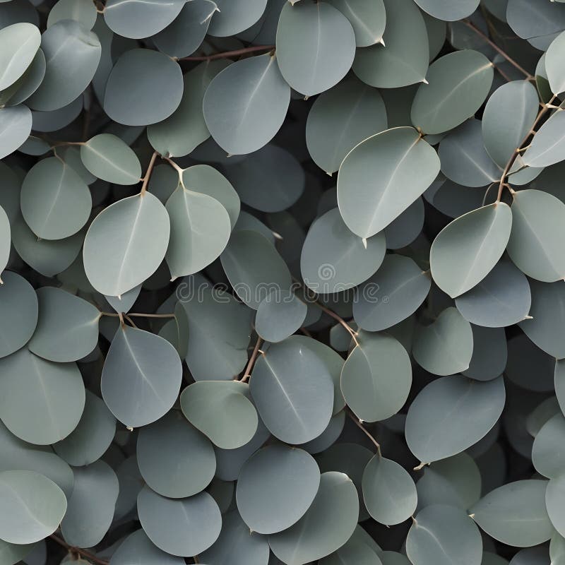 Eucalyptus Elegance: a Minimalist Marvel. Seamless Pattern. Stock ...