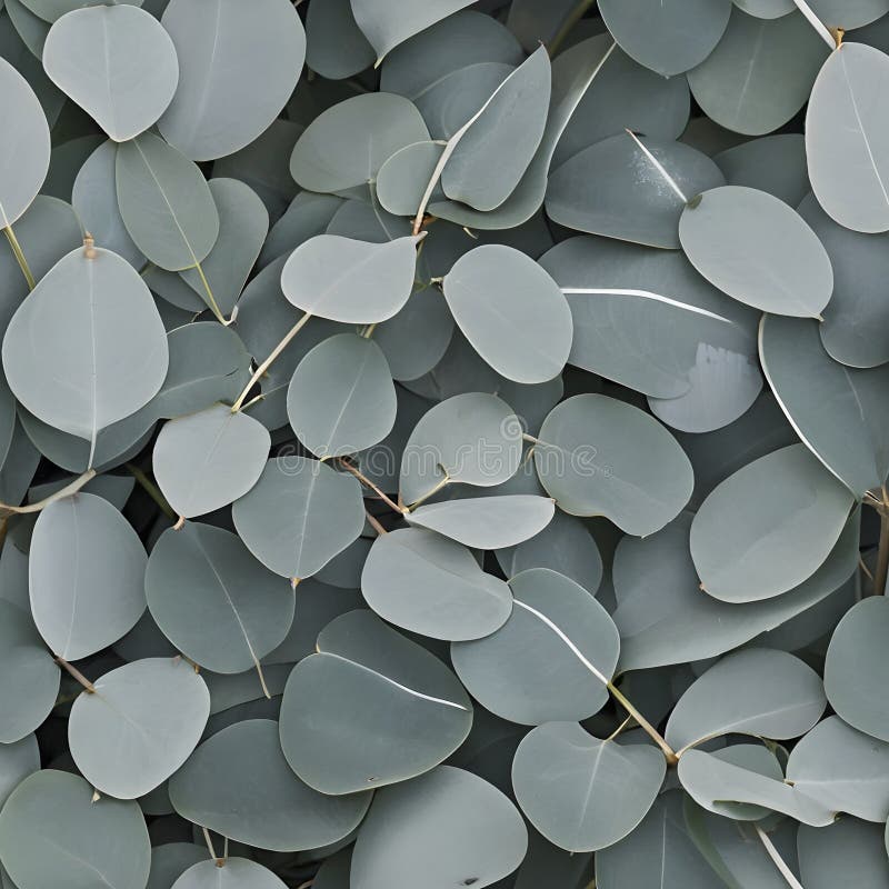Eucalyptus Elegance: a Minimalist Marvel. Seamless Pattern. Stock ...