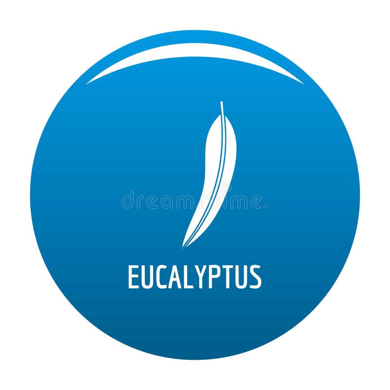 Eucalyptus leaf icon blue stock illustration. Illustration of isolated ...