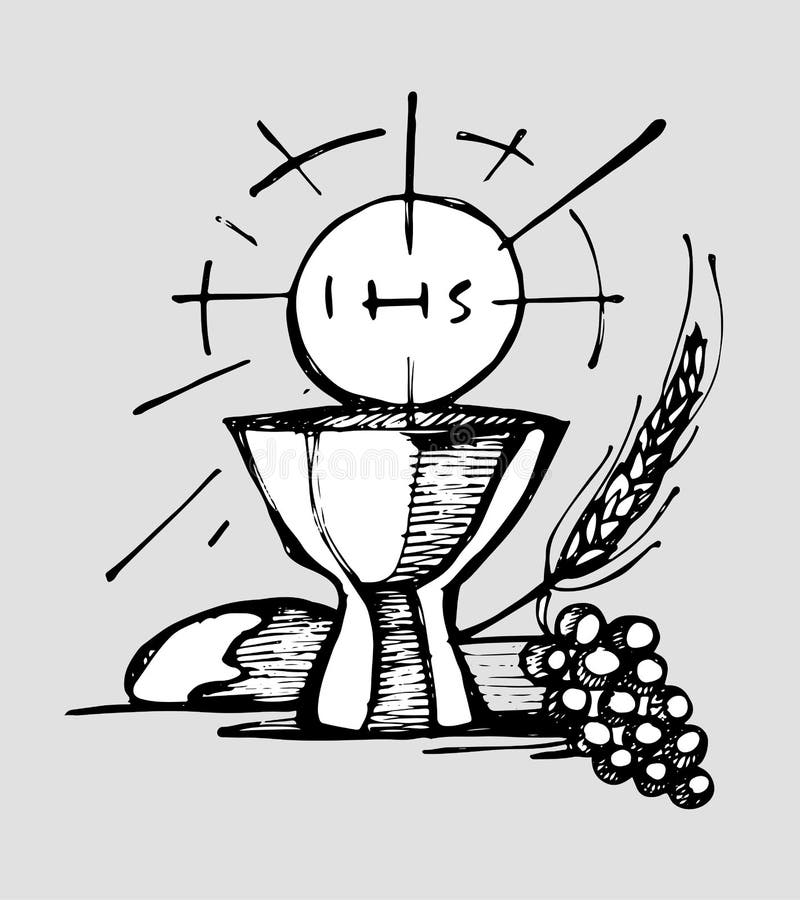 Eucaristia d illustrazione vettoriale. Illustrazione di vettore - 54856005