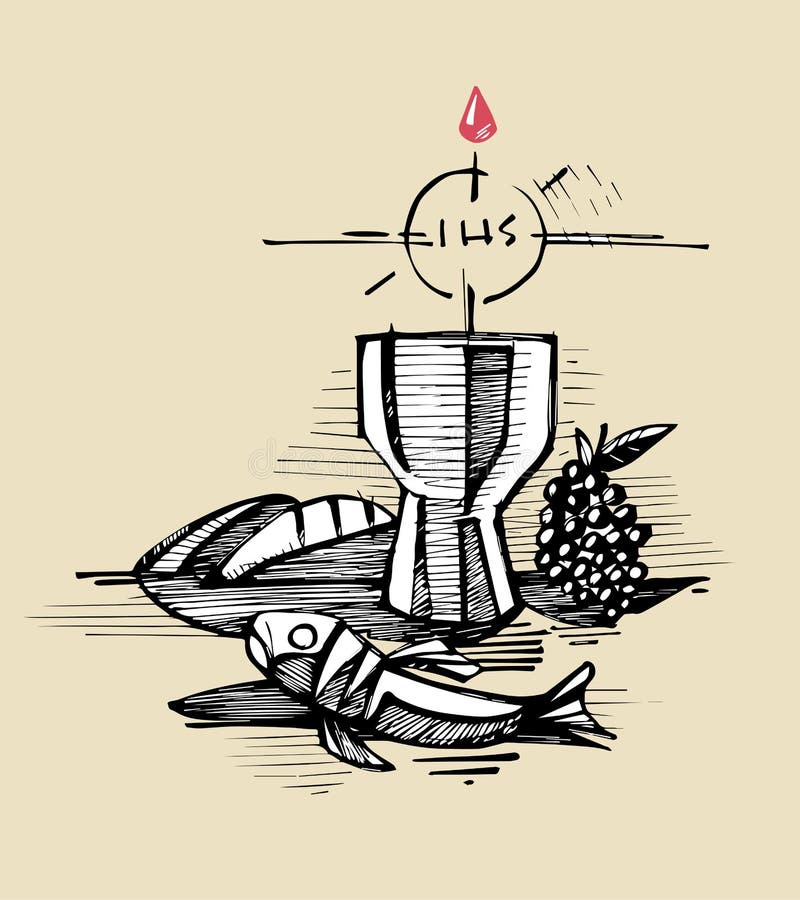 Eucharist stock vector. Illustration of christ, jesus - 56708447