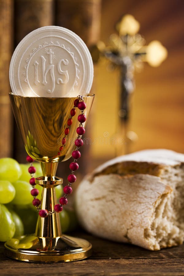 Sacrement De Communion, Symbole D'eucharistie Photo stock - Image du ...