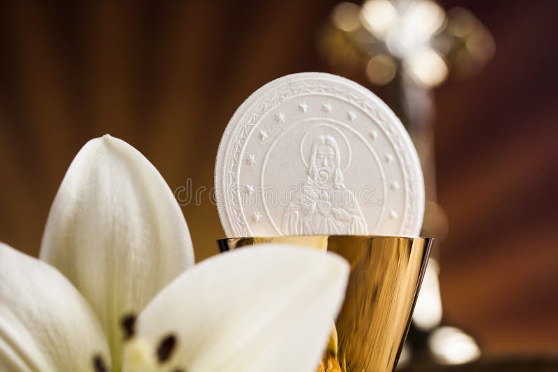 Eucharistie, Sacrement De Fond De Communion Image stock - Image du ...