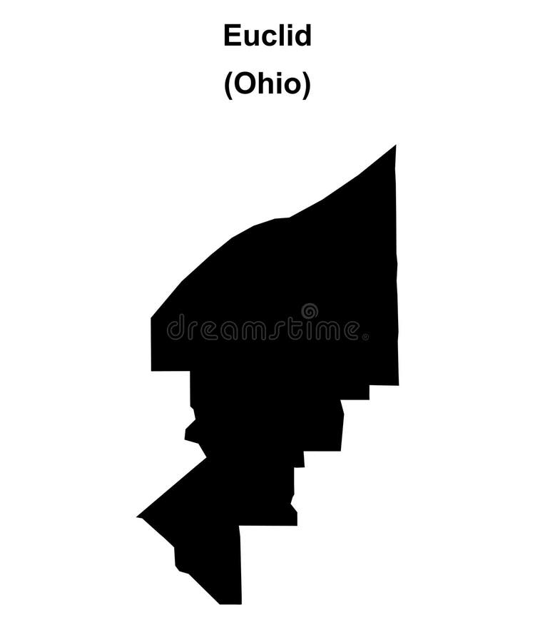 Euclid outline map stock vector. Illustration of vector - 357491948