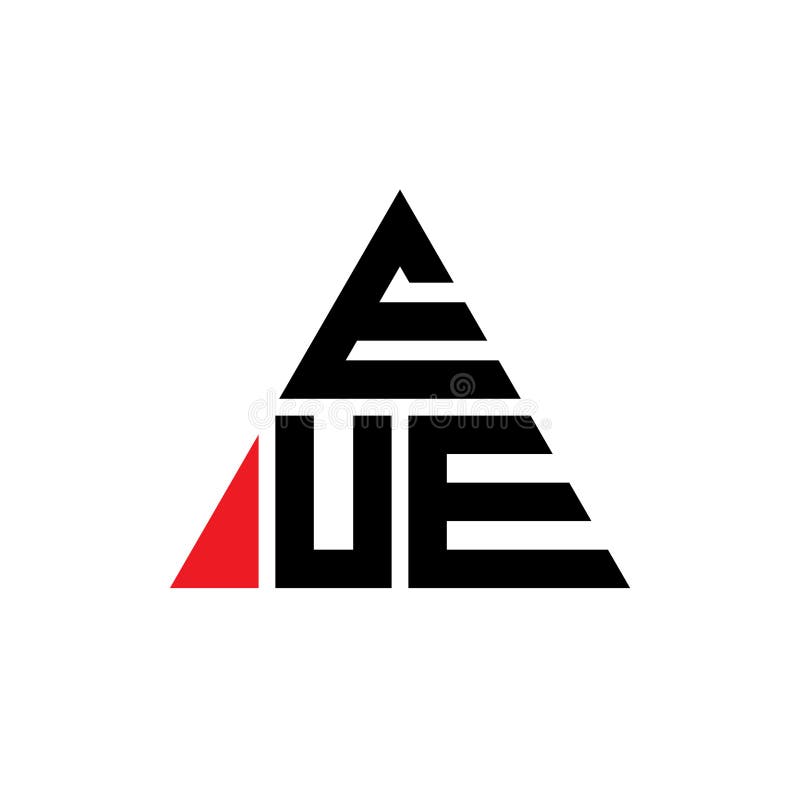 EUE Triangle Letter Logo Design with Triangle Shape. EUE Triangle Logo ...