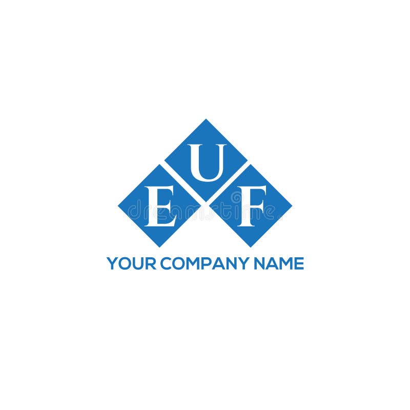 EUF Letter Logo Design on White Background. EUF Creative Initials ...