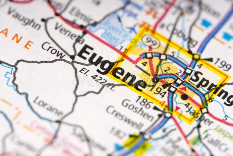 Map Eugene Oregon City Streets Stock Photos - Free & Royalty-Free Stock ...