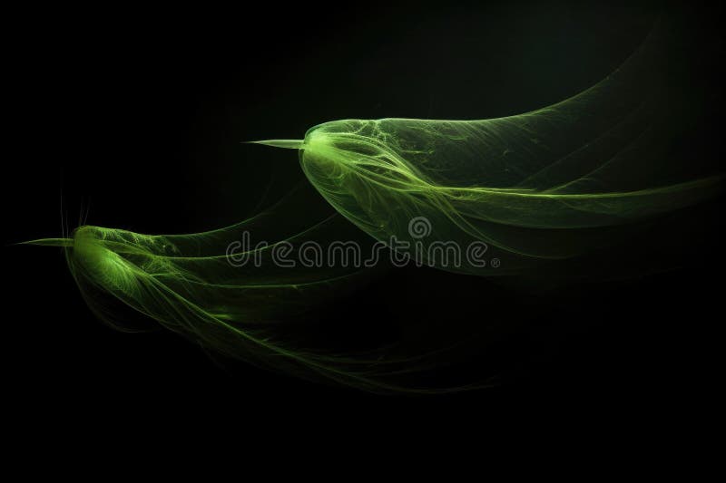 Euglena Gracefully Gliding with Their Flagella Stock Illustration ...