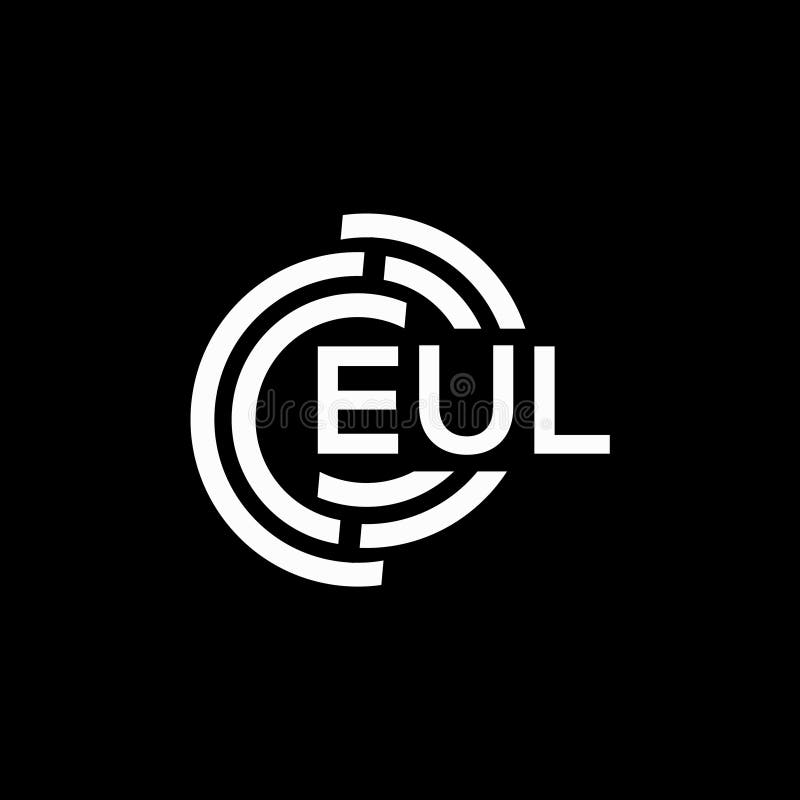 EUL Letter Logo Design on Black Background. EUL Creative Initials ...