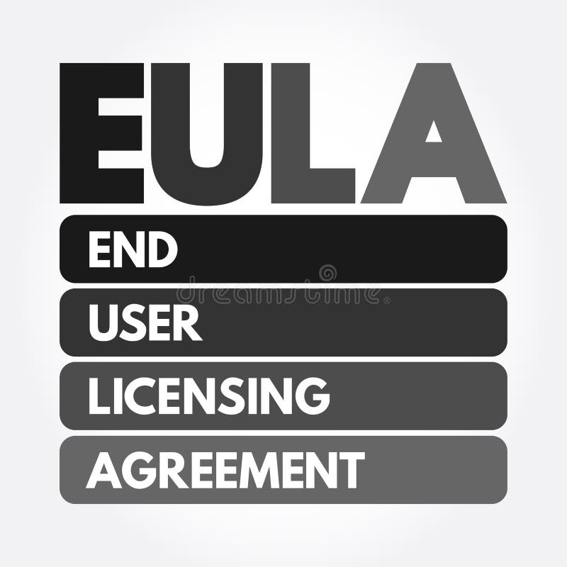 EULA - End User Licensing Agreement Acronym, Technology Concept ...