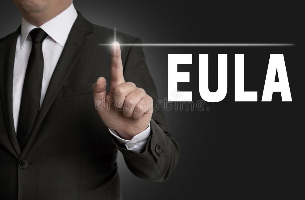 Eula Touchscreen is Operated by Businessman Stock Photo - Image of ...