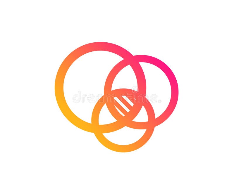 Euler Diagram Icon. Eulerian Circles Sign. Vector Stock Vector ...