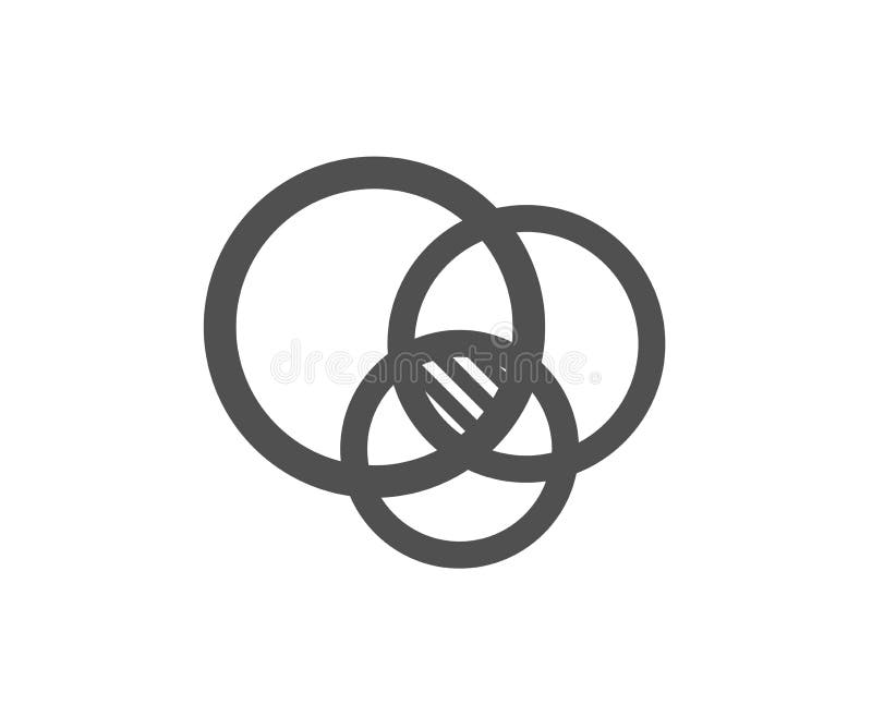 Euler Diagram Icon. Eulerian Circles Sign. Vector Stock Vector ...