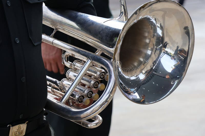 Euphonium is a Brass Instrument. the Sound of the Euphonium is Soft Stock Photo - Image of bike ...