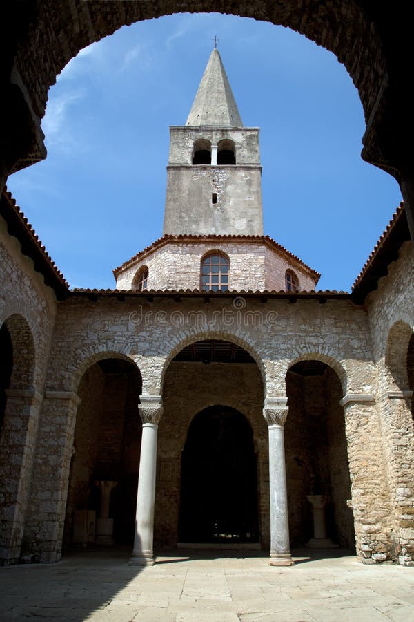 Euphrasian-Basilika, Mosaikikone. Porec, Istria, Kroatien Stockfoto ...