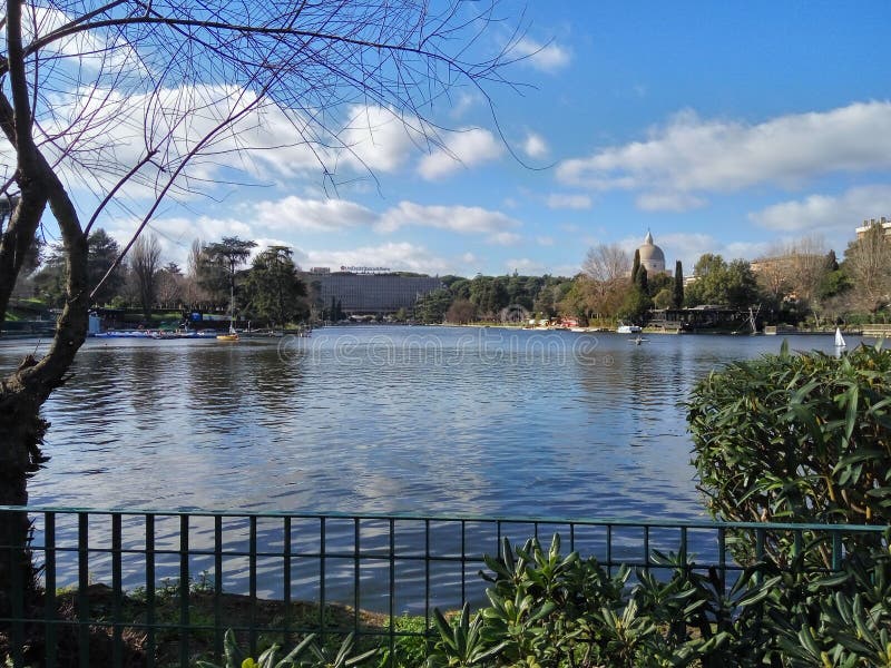 Eur lake editorial image. Image of lake, blue, rome - 74717420