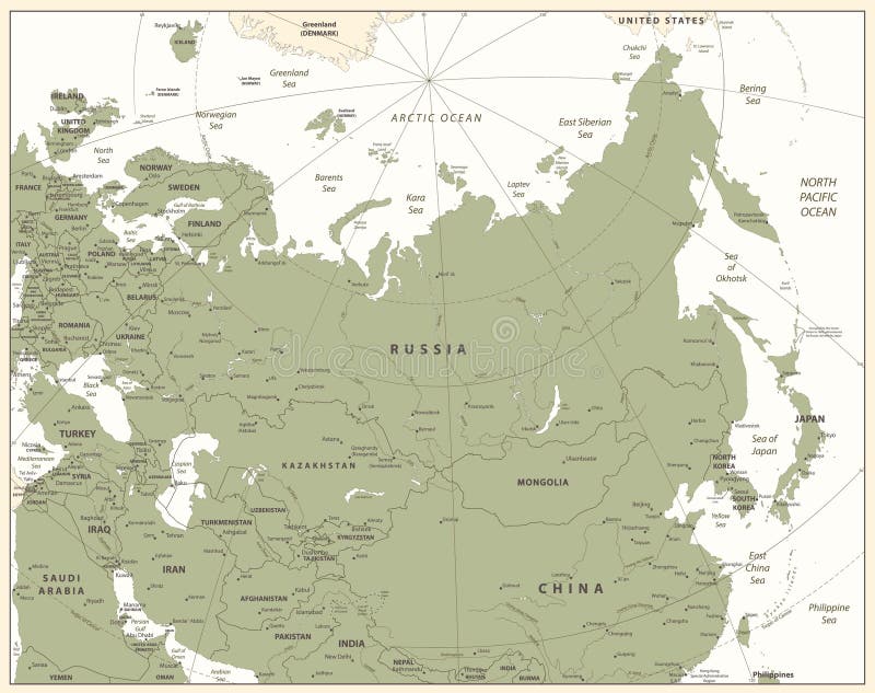 Eurasia Physical Map Labeled