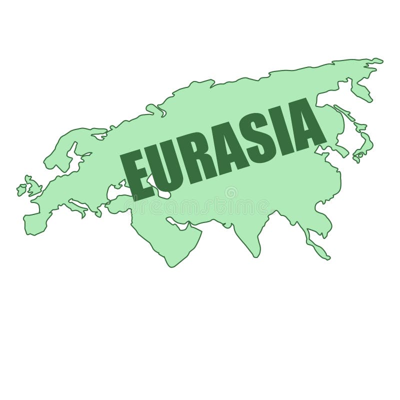 Eurasia Map Icon on a White Background Stock Illustration ...
