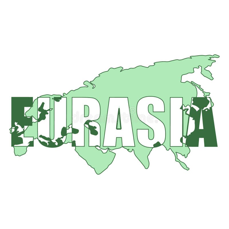 Eurasia Map Icon on a White Background Stock Illustration ...