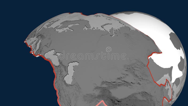 Eurasia Tectonic Plate. Elevation and Bathymetry Stock Video - Video of ...