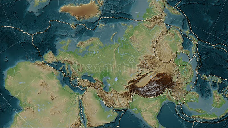 Eurasian Plate - Boundaries. Wiki Map Stock Illustration - Illustration ...