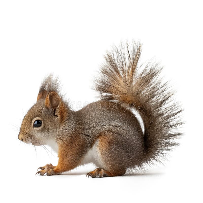 Eurasian Red Squirrel, Isolated on Transparent Background. Stock Image ...