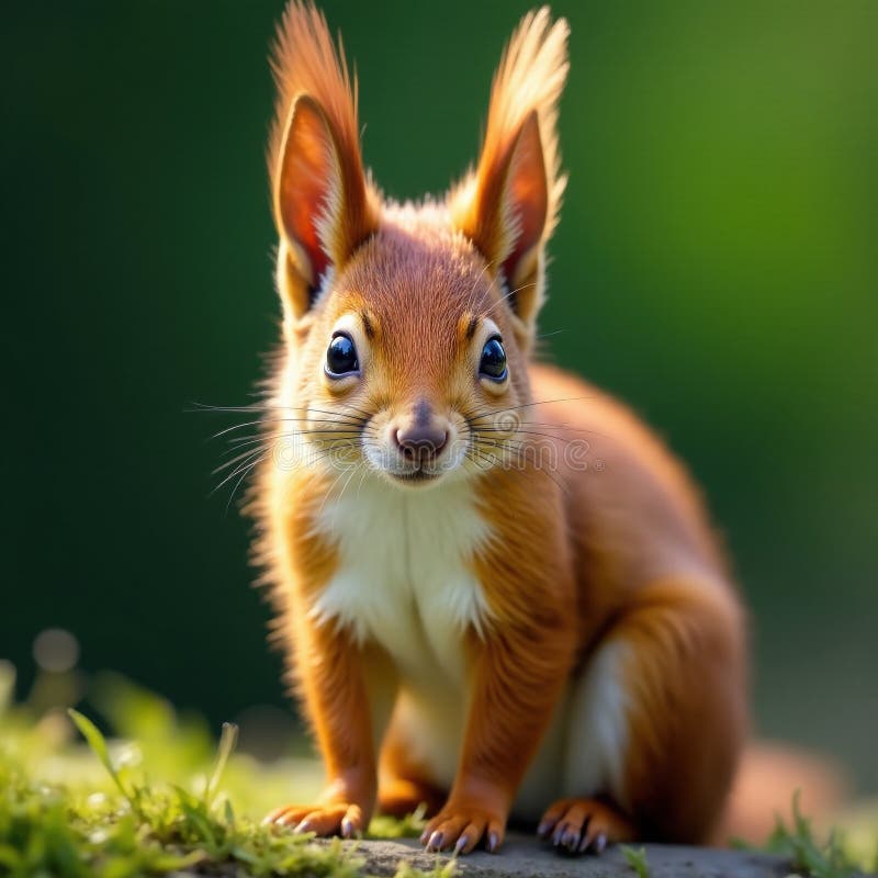 Eurasian Red Squirrel, Sharp Focus on Eyes and Fur, Headshot, Nature ...
