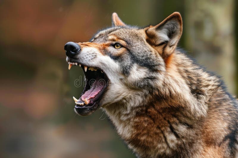 Eurasian Wolf Showing Teeth while Howling in Forest Stock Photo - Image ... Eurasian Wolf Showing Teeth while Howling in Forest Stock Photo - Image ...