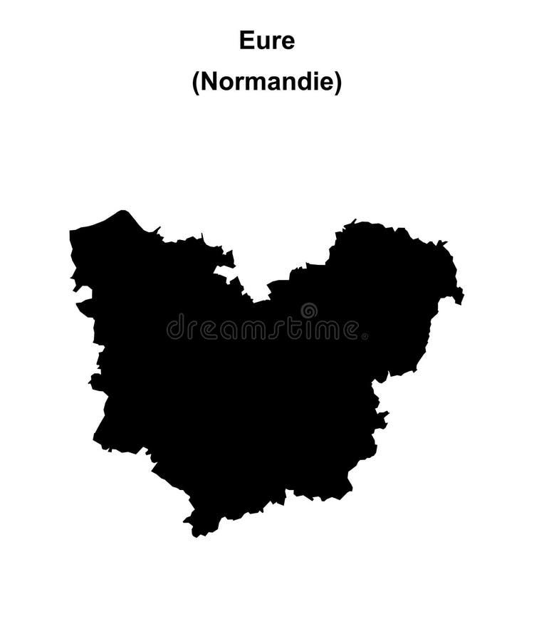 Eure outline map stock illustration. Illustration of departement ...