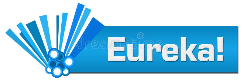 Eureka Blue Graphical Horizontal Stock Illustration - Illustration of ...