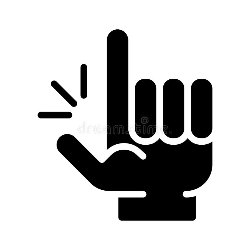 Eureka Gesture Black Glyph Icon Stock Vector - Illustration of solution ...