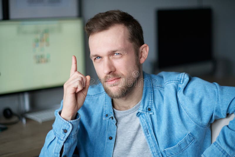 Eureka Gesture: it Software Engineer or Support Manager Guy Looking at ...